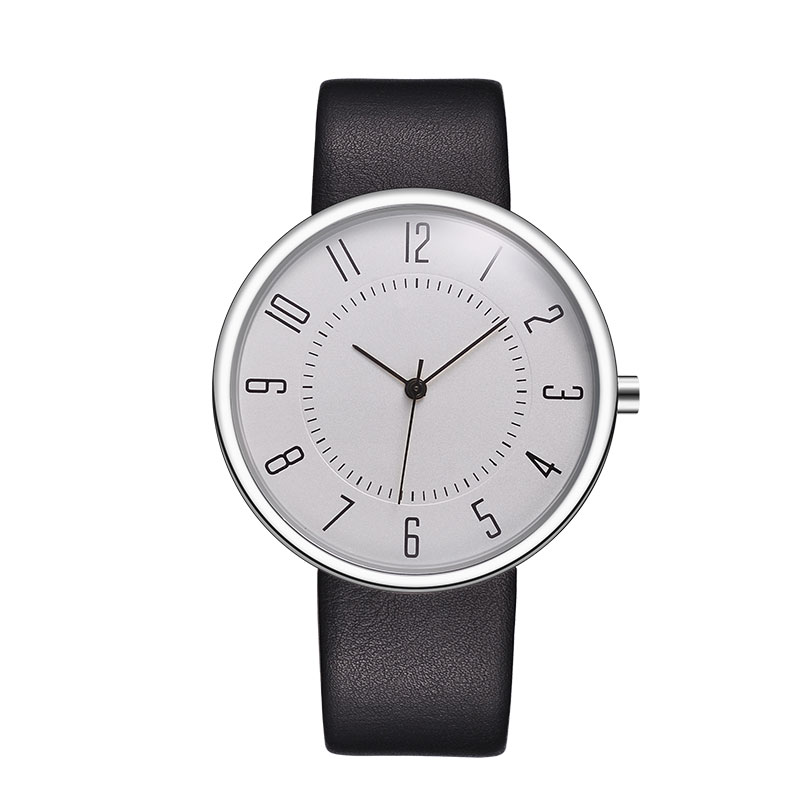 Brown Grey Black Sublimation Blank Watch Dial Custom Logo Leather Watches